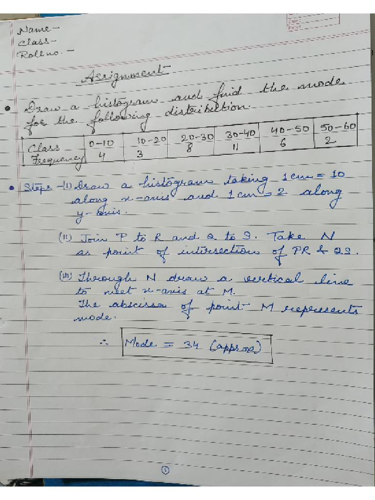 Assignment - Find Mode Using Histogram | PDF