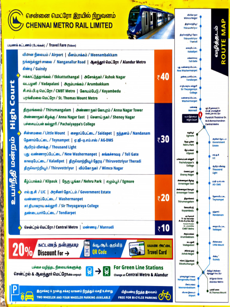 Chennai metro map | PDF | Public Transport