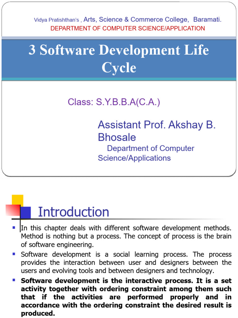 SE Chapter 3 Software Development Life Cycle | PDF | Software Testing ...