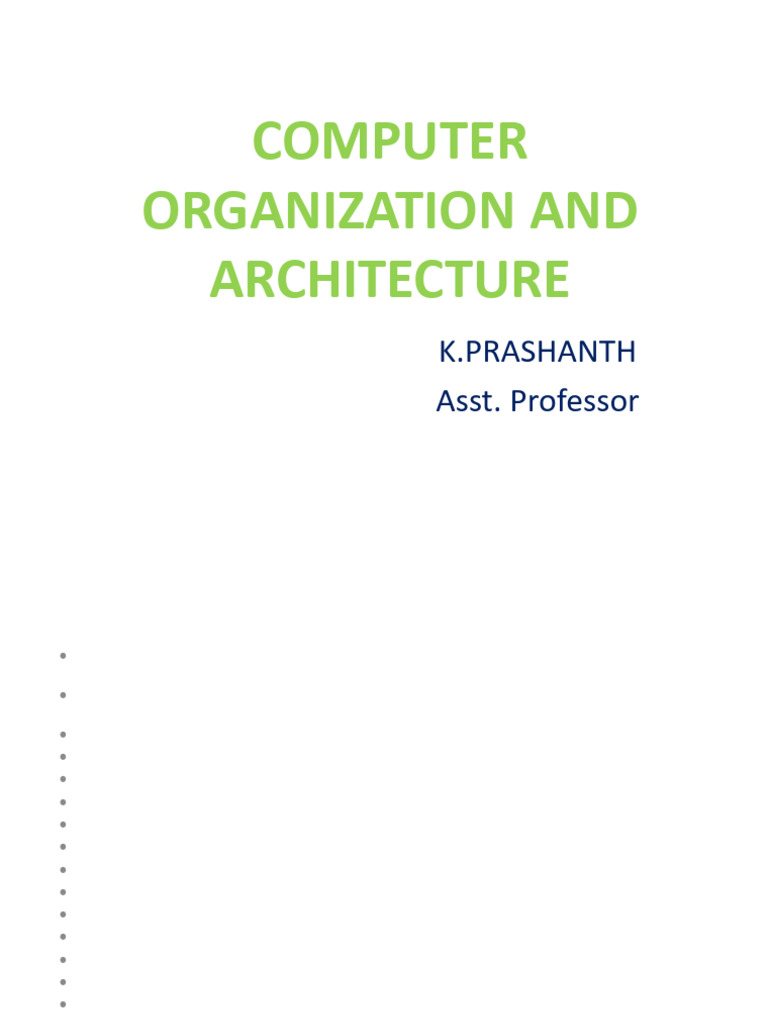 Computer Org and ArchUNIT1 | PDF | Computer Data Storage | Central Processing Unit