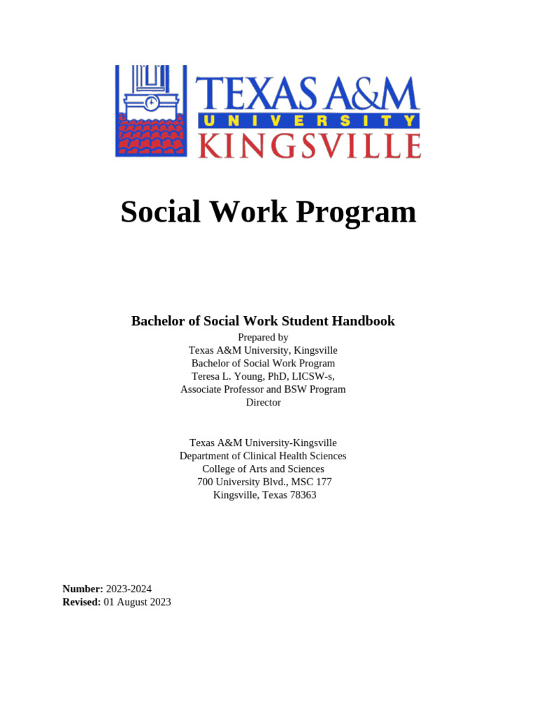 BSW-Student-Handbook-Revised-Jan-2024 | PDF | Social Work | Critical ...