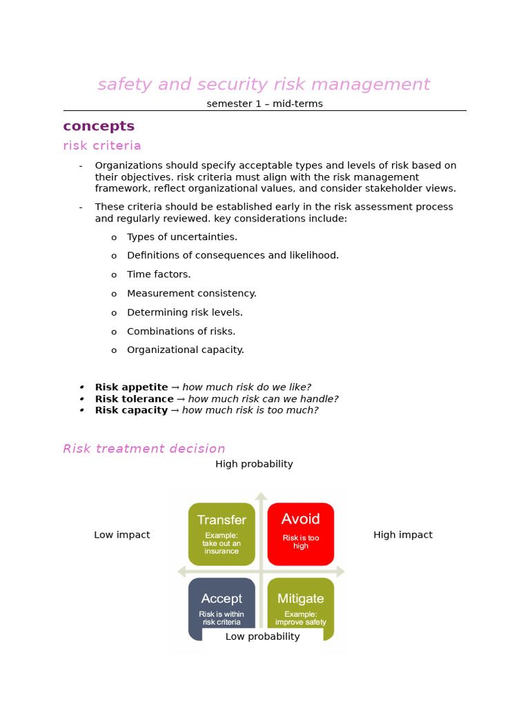 Safety and Security Risk Management Donna | PDF | Risk | Risk Management