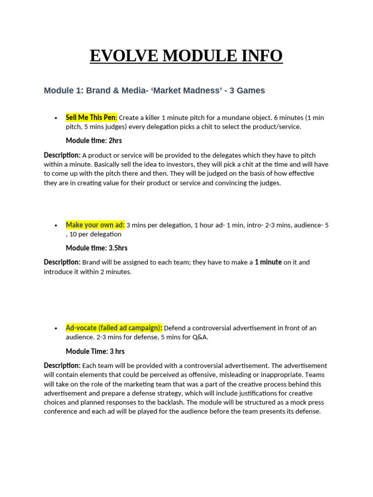 Evole Module Info | PDF | Stock Market | Investing