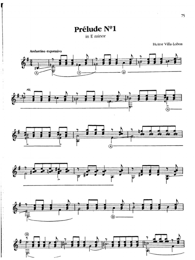 Villa-Lobos Prelude 1 | PDF