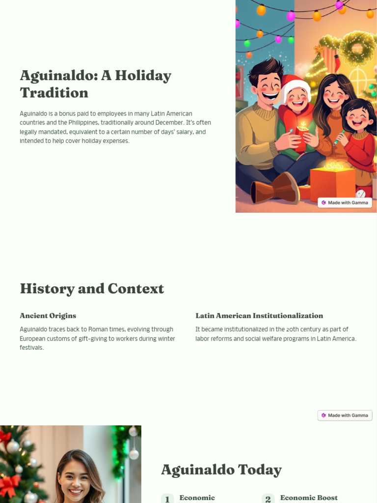 Understanding Aguinaldo: Holiday Bonus Insights | PDF