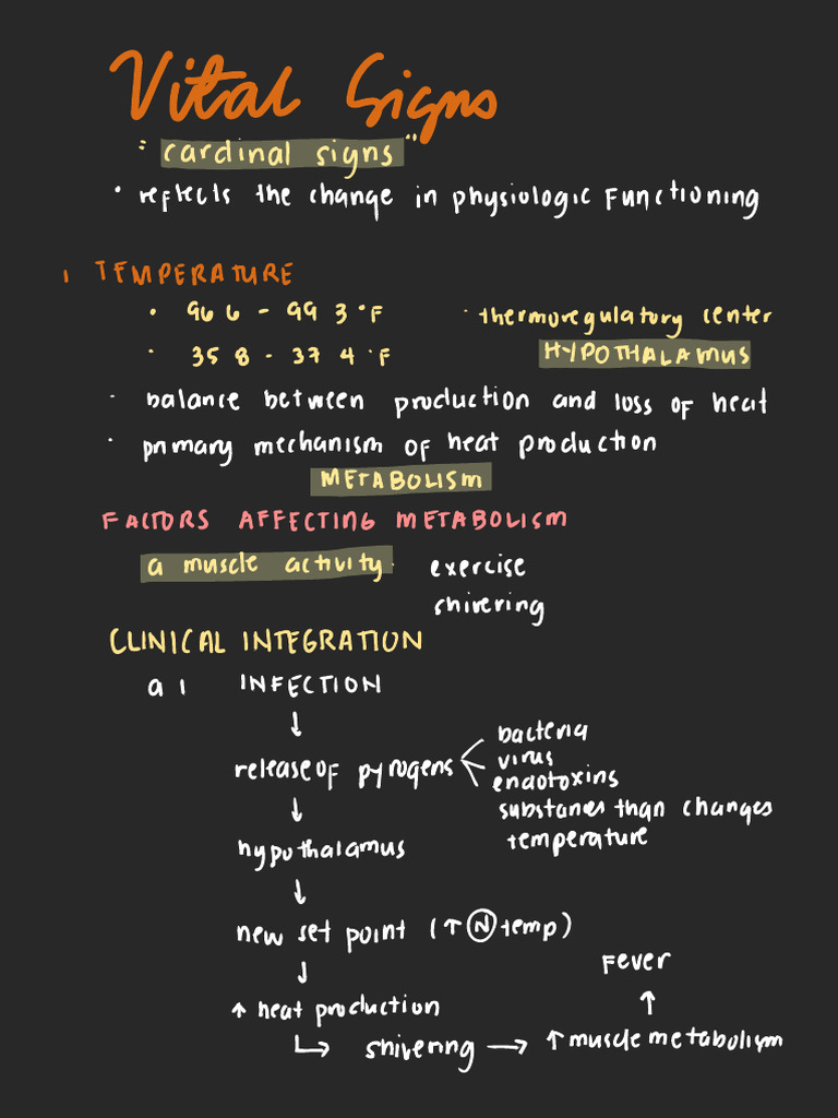 Vital Signs Temperature | PDF