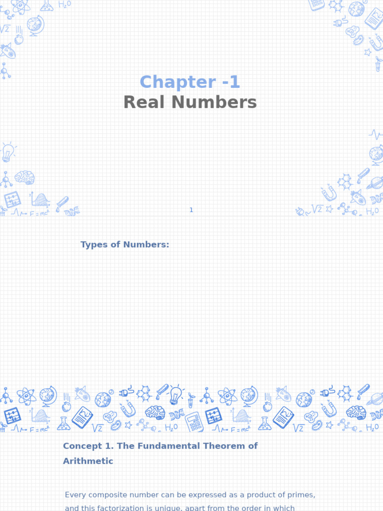 Chapter 1 - Real Numbers | PDF | Prime Number | Numbers