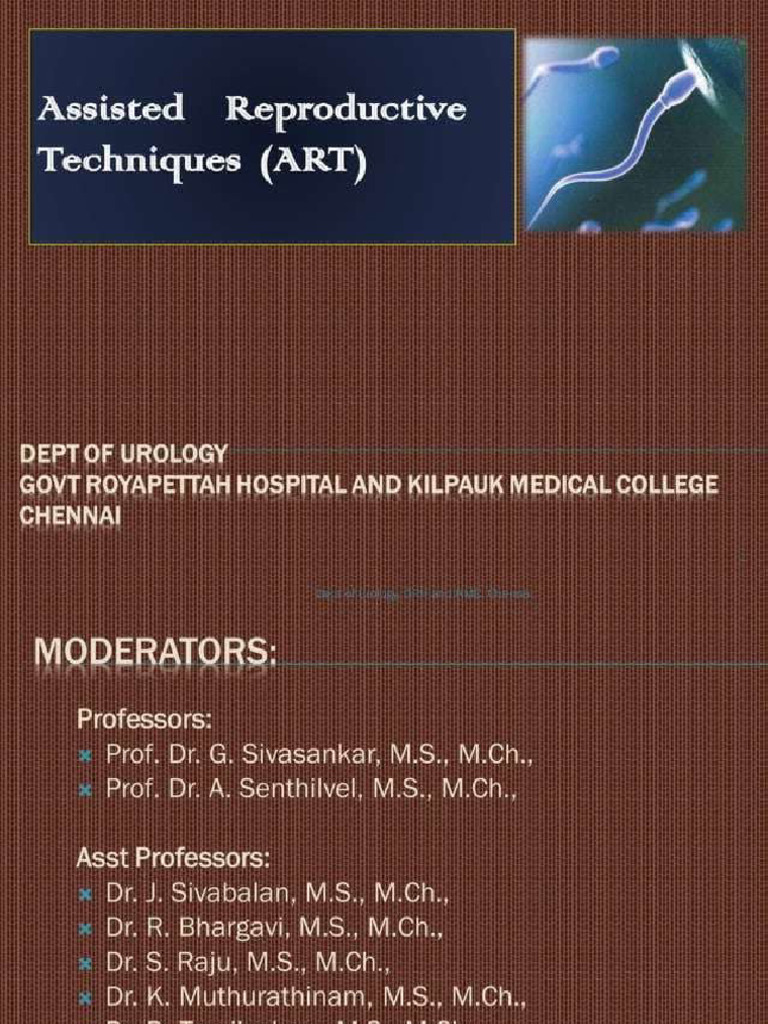 Infertility Management - Assisted Reproductive Techniques (ART) | PDF