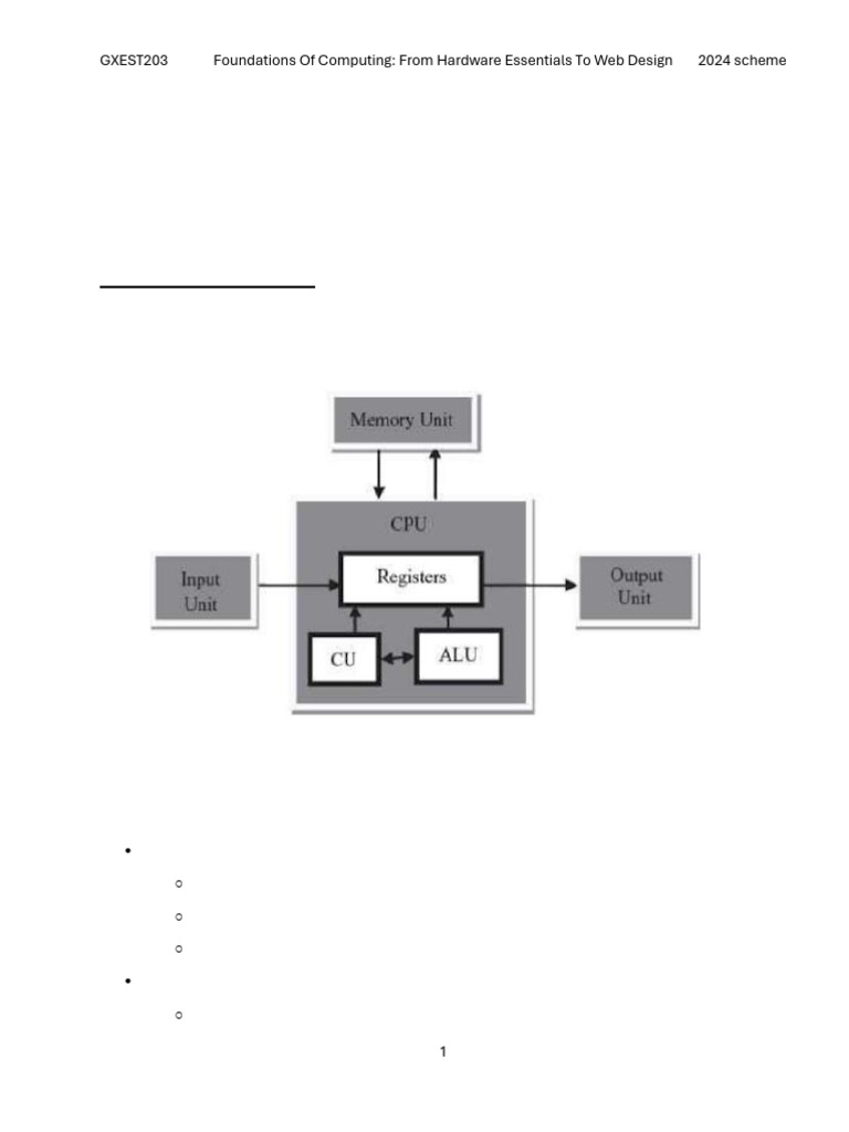 FOC Full Notes - Module 1 | PDF | Computer Data Storage | Random Access ...