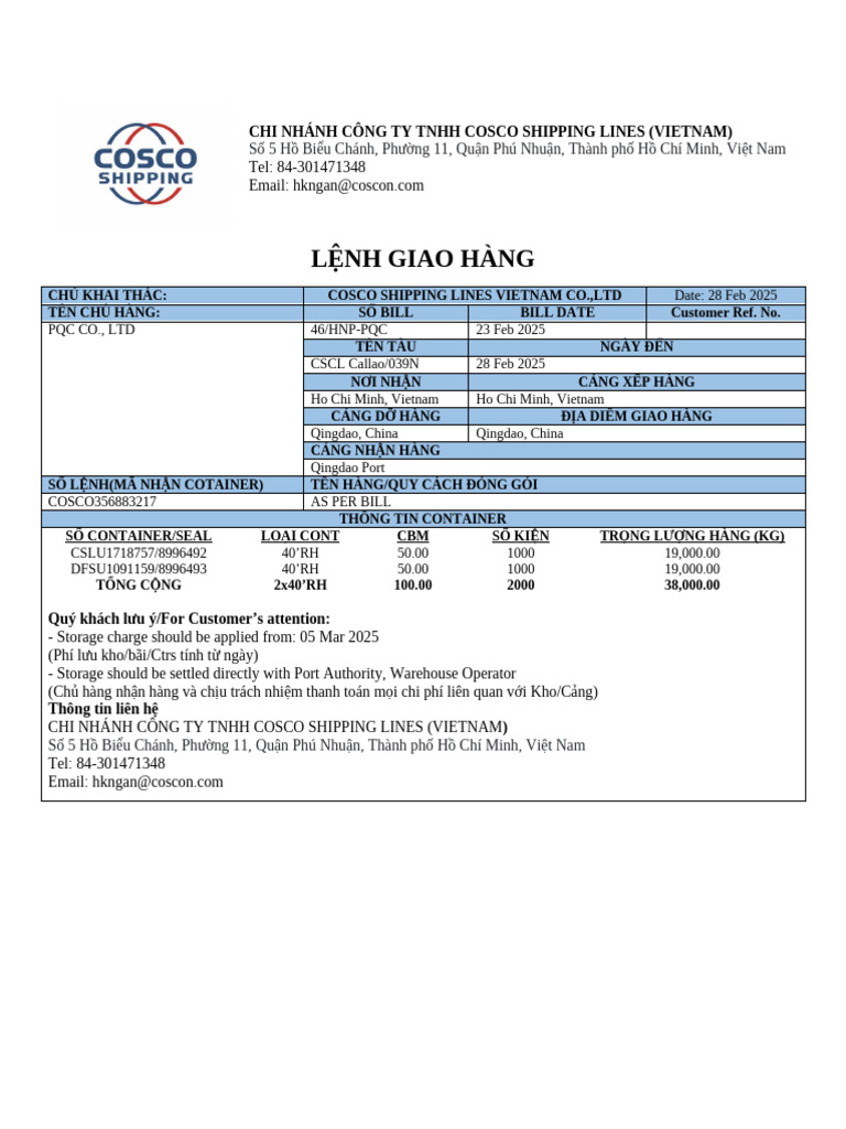 Do Cosco | PDF