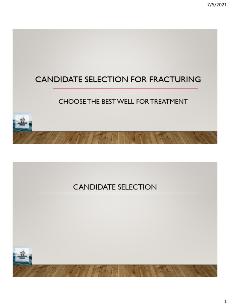HF Candidate Selection | PDF | Petroleum Reservoir | Oil Well