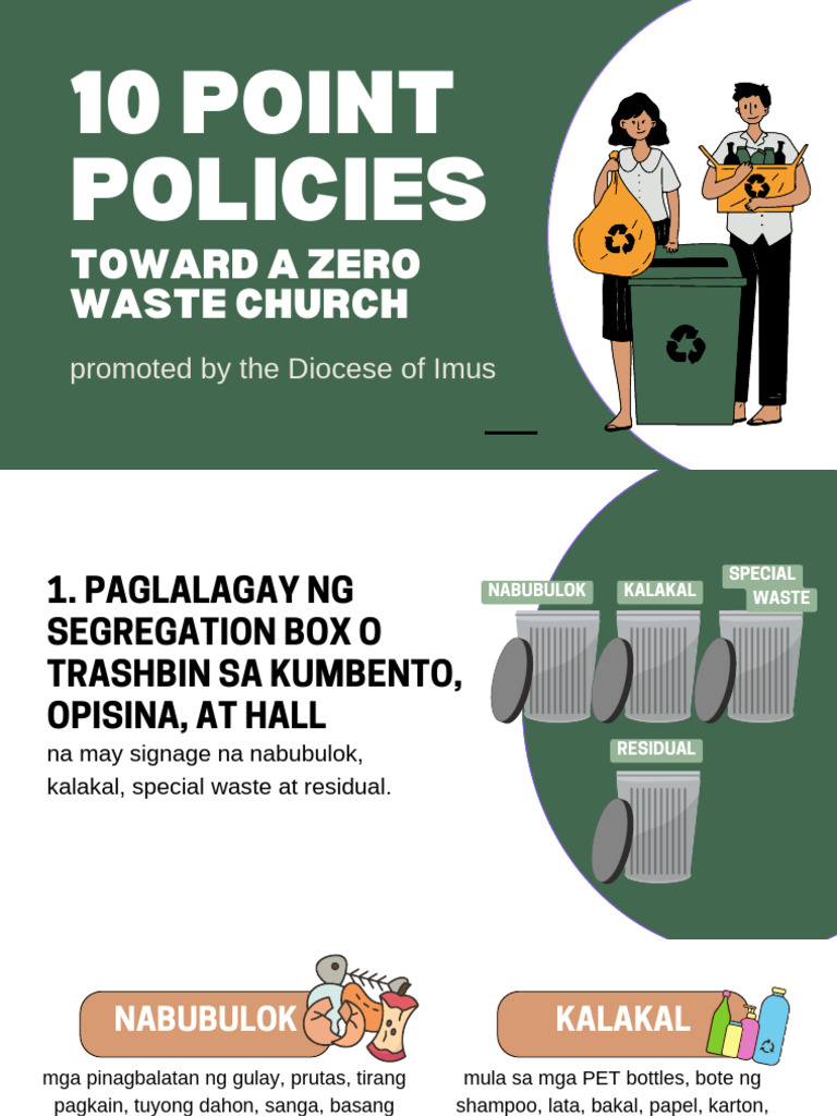3 - 10 Point Policies To A Zero Waste Church - 2024 | PDF