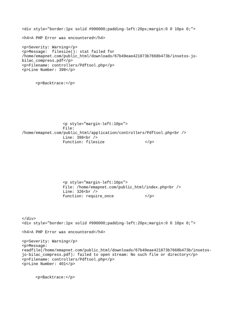 PHP File Error: Missing PDF Issue | PDF