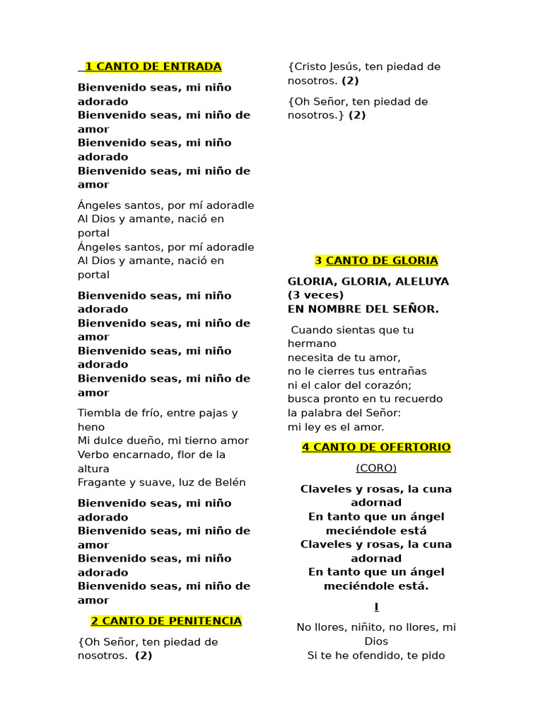 Cantos Navideños para Celebrar a Jesús | PDF