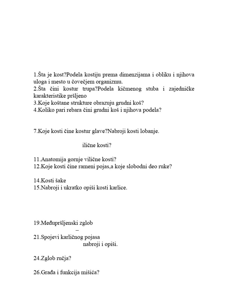 Pitanja Za Ispit | PDF