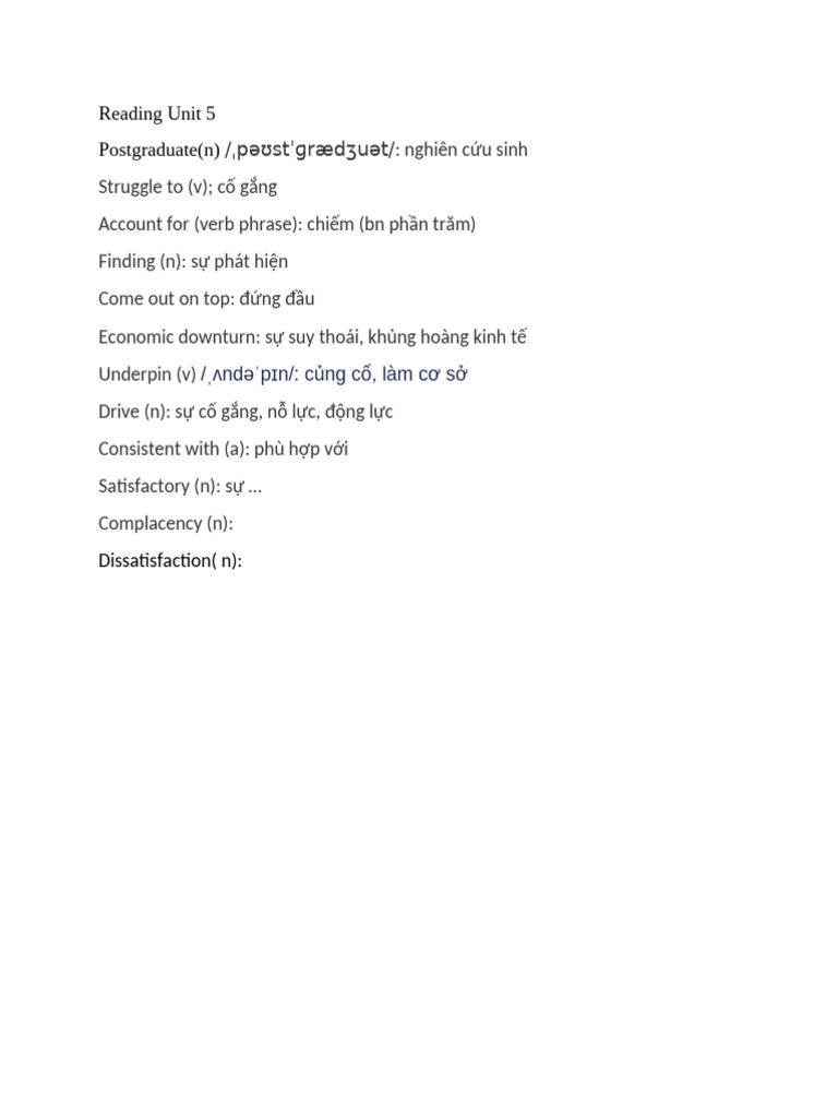Reading Unit 5 | PDF