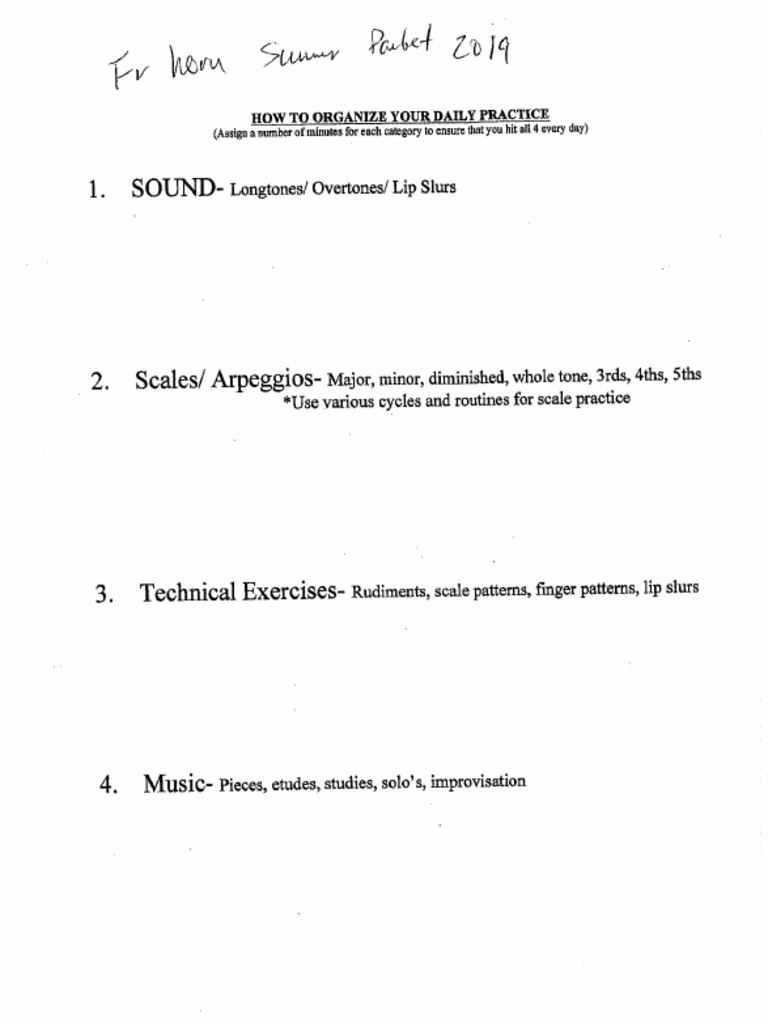 French Horn Summer Packet | PDF