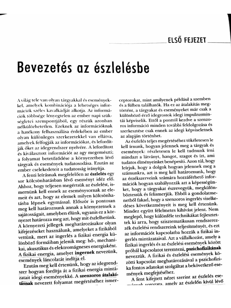 Észlelés - 1.fejezet | PDF