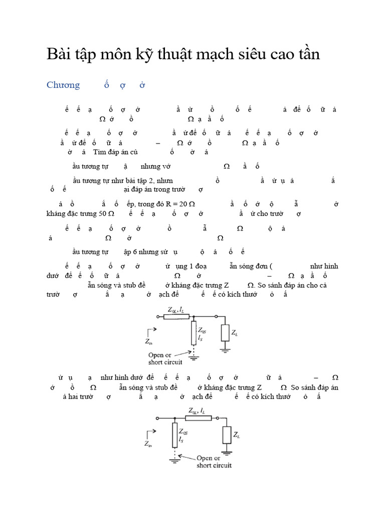 Bai Tap Mon Ky Thuat Mach Sieu Cao Tan Ch4 | PDF