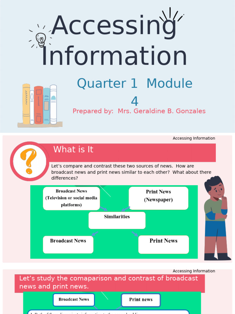 Q1 M4 Day 1 Accessing Information | PDF | Information | News