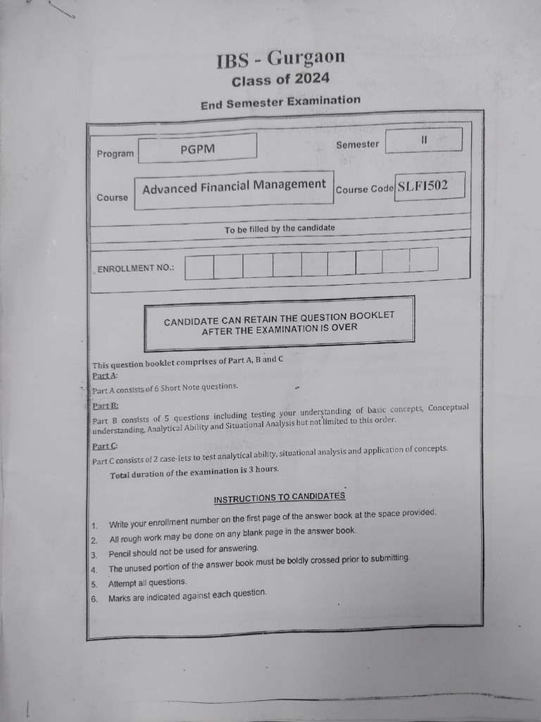 2024 End Term Papers | PDF