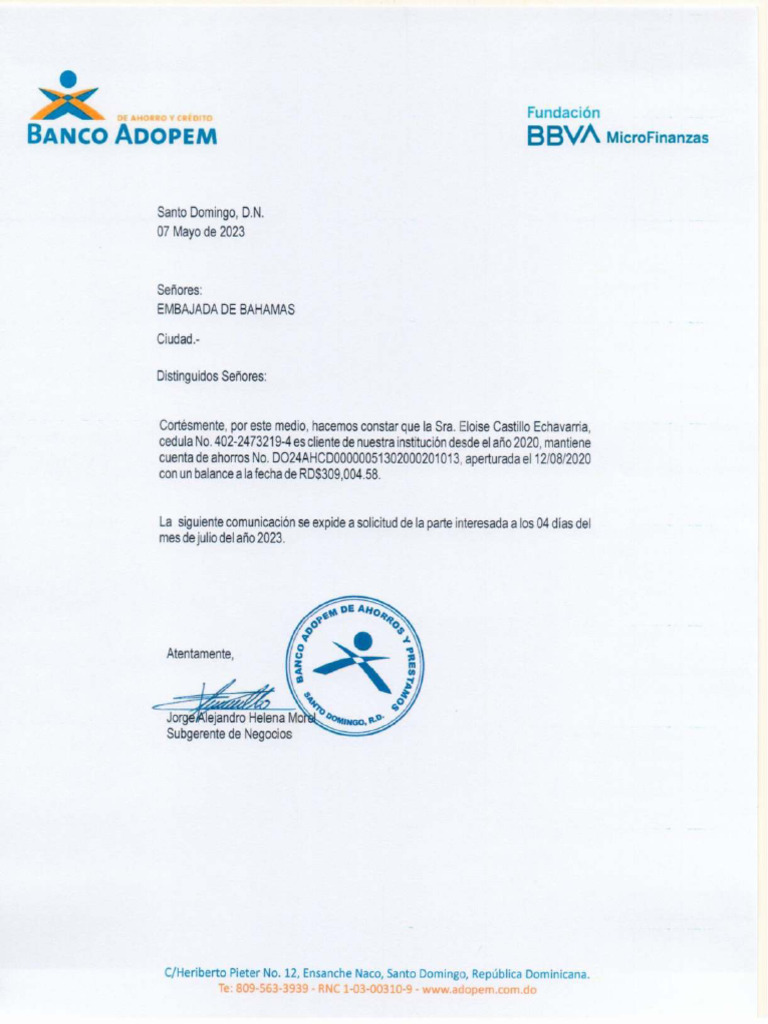 carta de banco | PDF