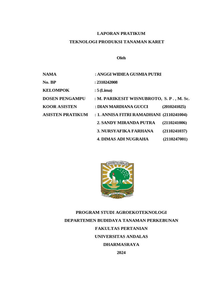 FORMAT_LAPORAN_AKHIR_KARET FIKS | PDF