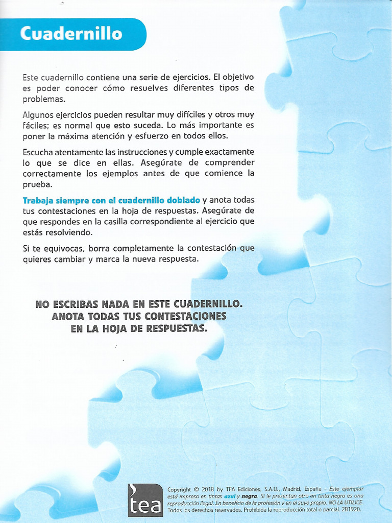 Cuadernillo PMA-R | PDF