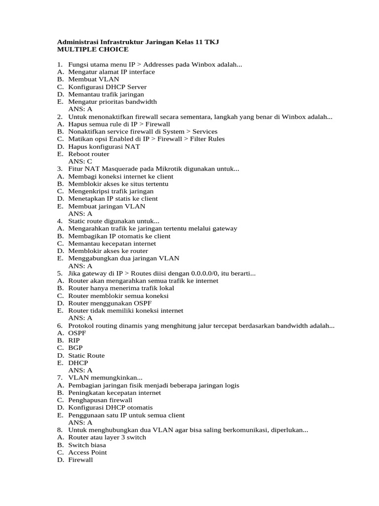 Soal Aij Kelas 11 | PDF
