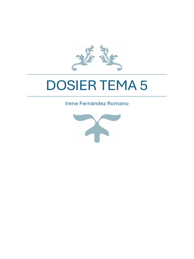 Dosier Irene Tema 5 | PDF