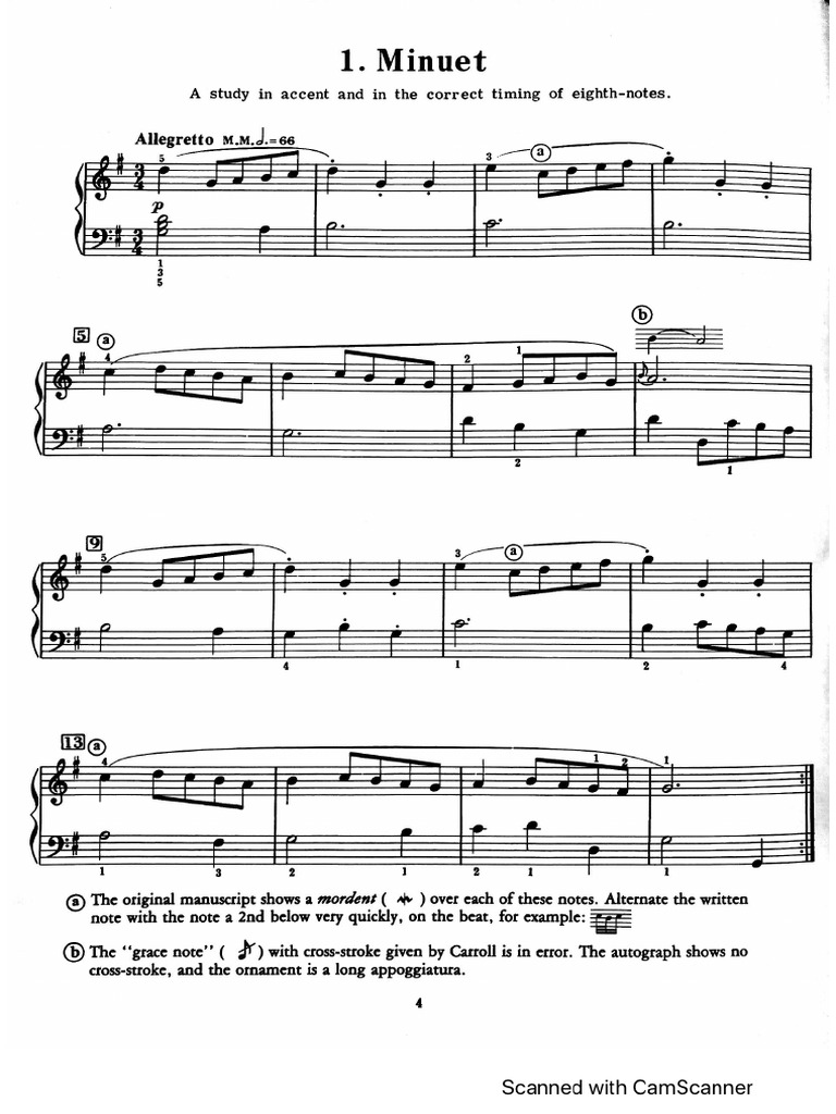 Bach Minuet | PDF