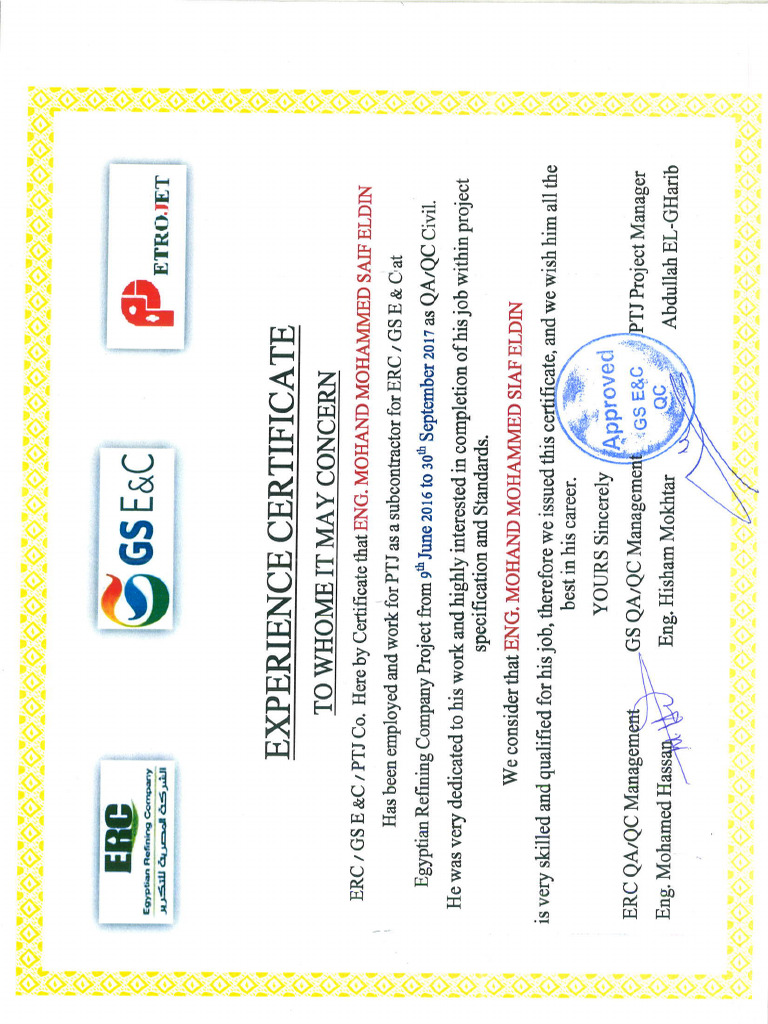 Gs Certificate | PDF