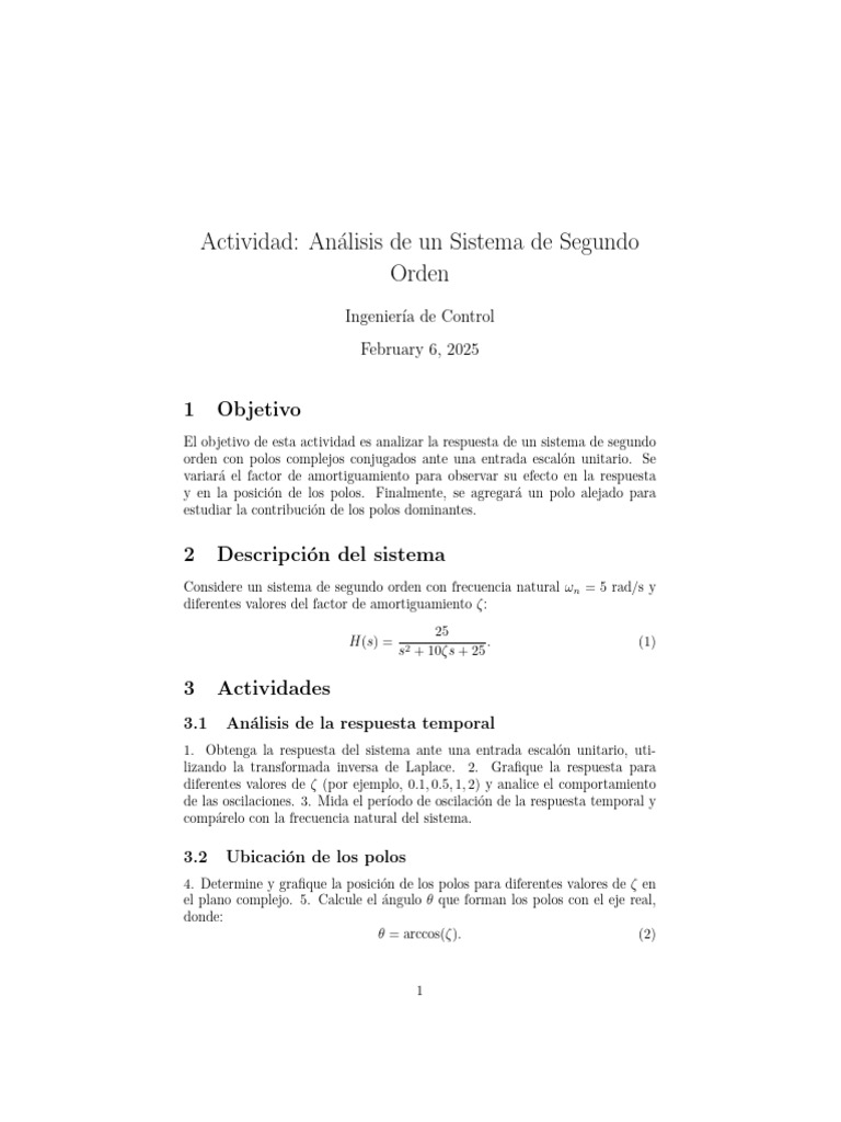 Actividad 1 Control | PDF