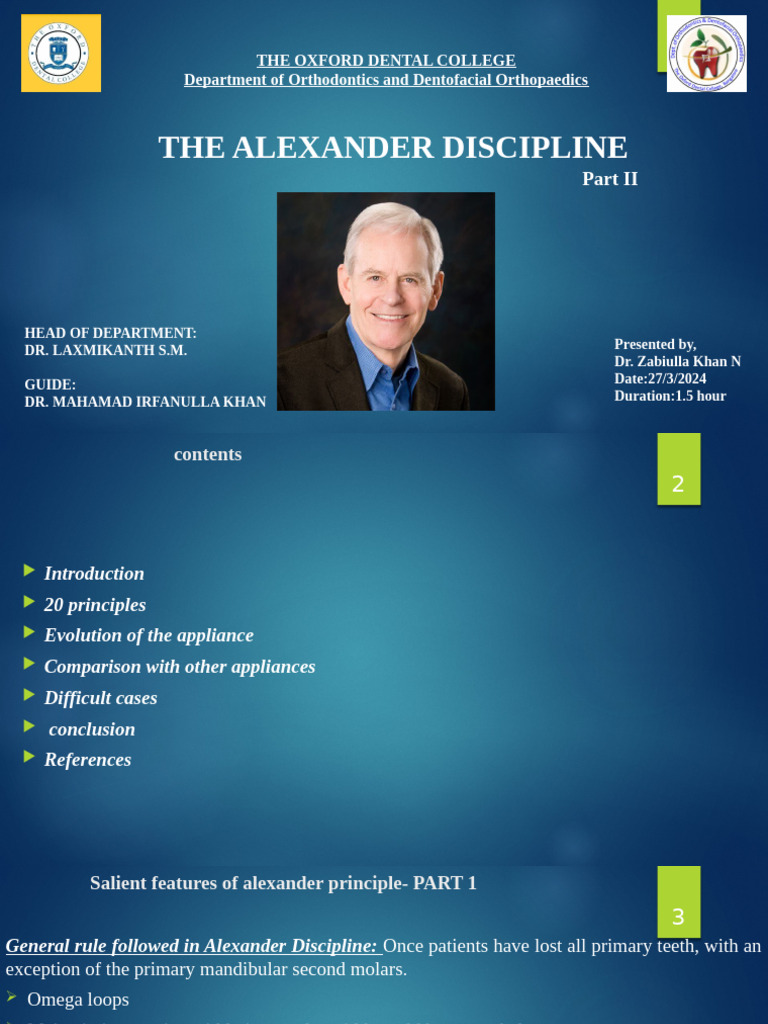 Alexander Discipline in Orthodontics Overview | PDF | Orthodontics ...