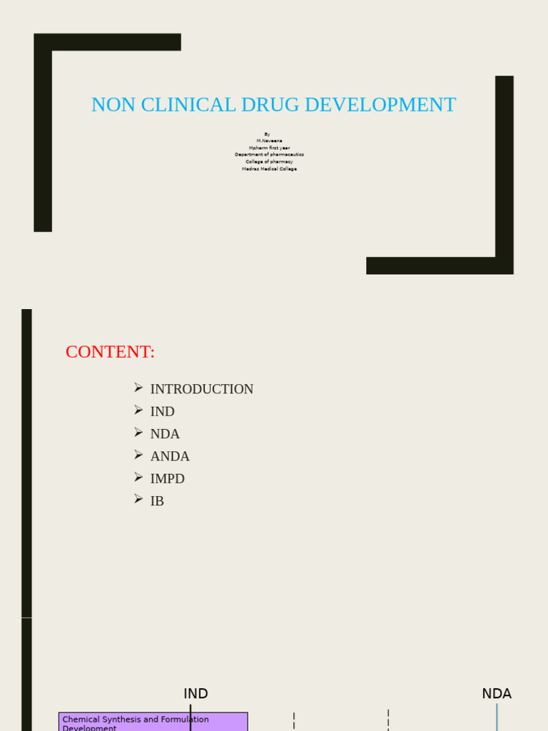 Non-Clinical Drug Development Overview | PDF | Clinical Trial | Generic ...