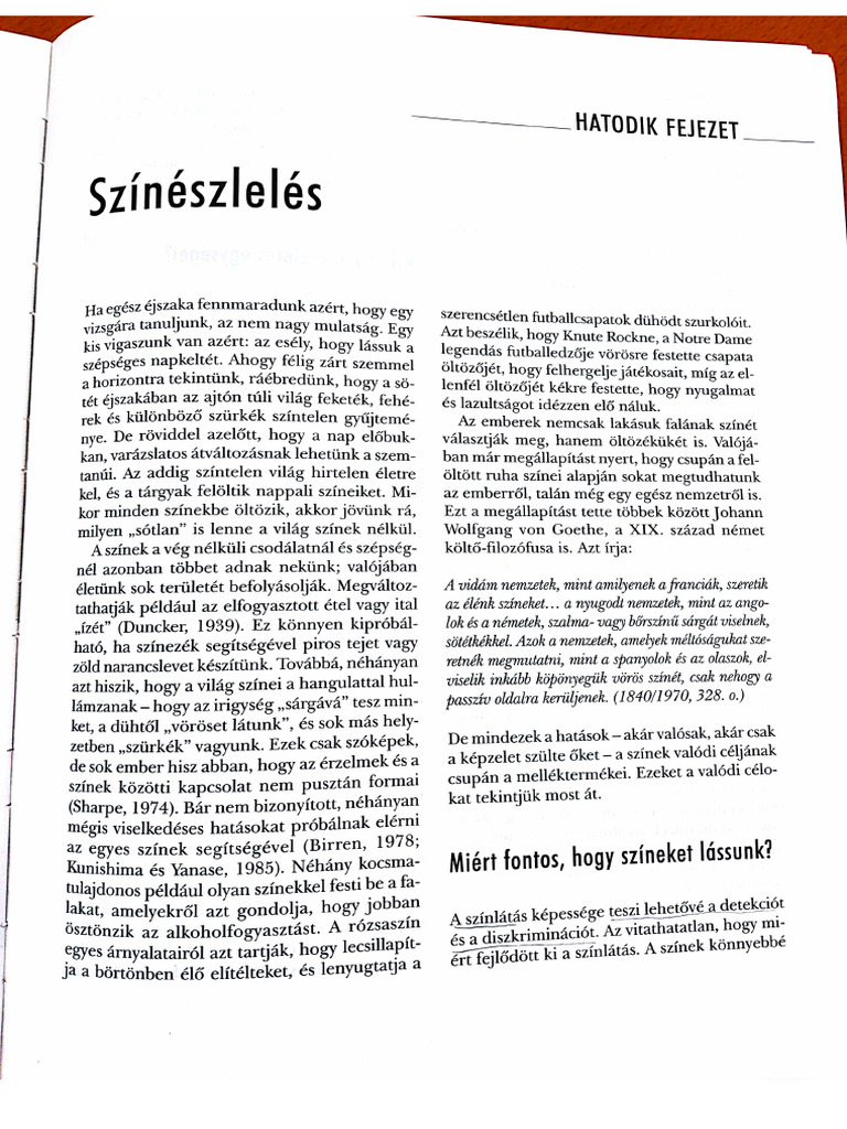 Észlelés - 6.fejezet | PDF