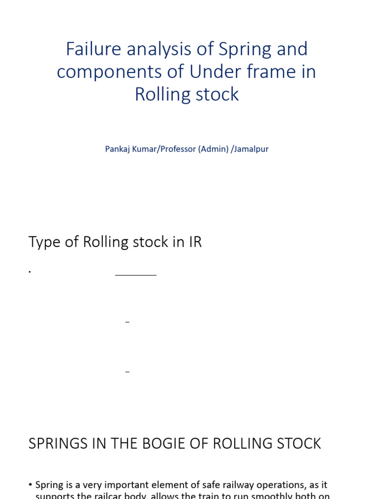 Spring Failure Analysis in Rolling Stock | PDF | Fracture | Rail Transport