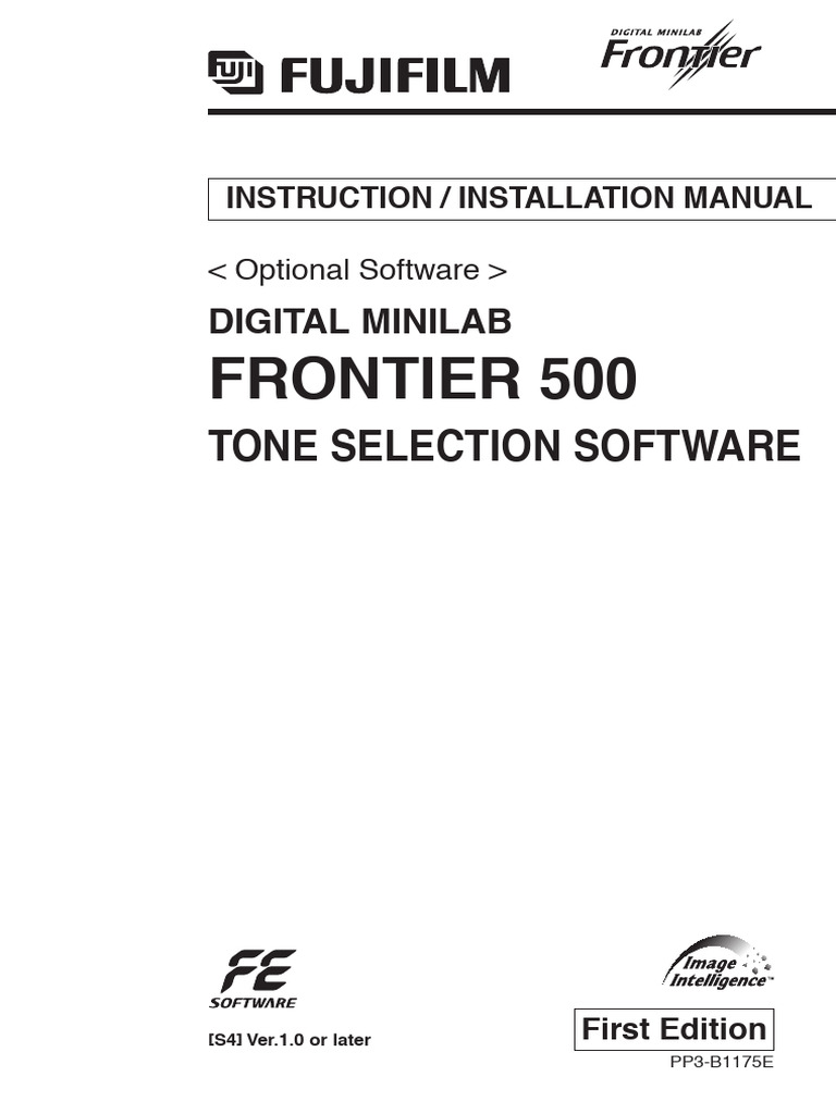 Frontier 500 Tone Selection Software Guide | PDF | Fujifilm | Software