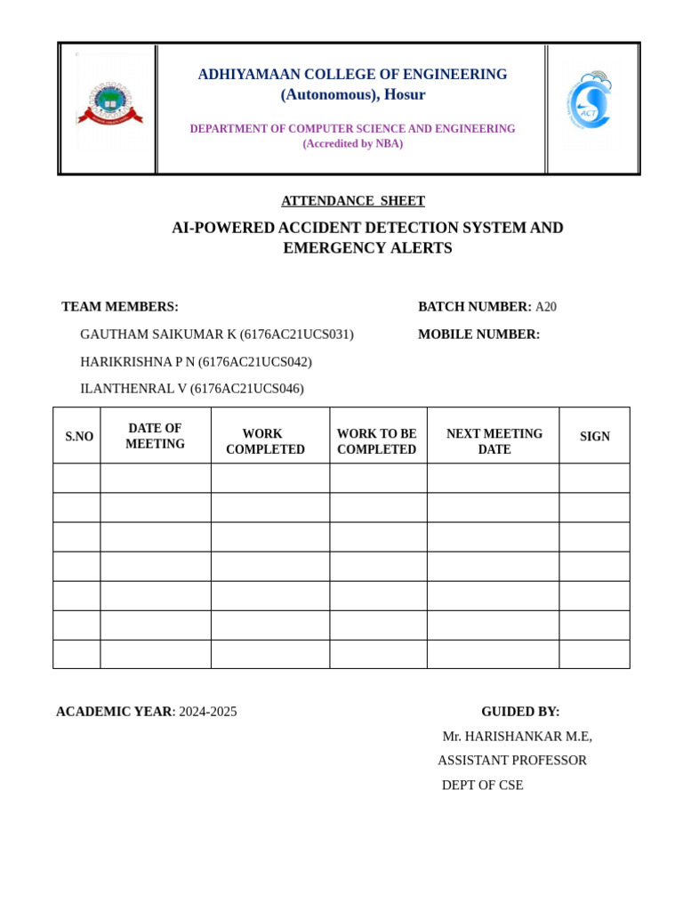 AI Accident Detection Project | PDF