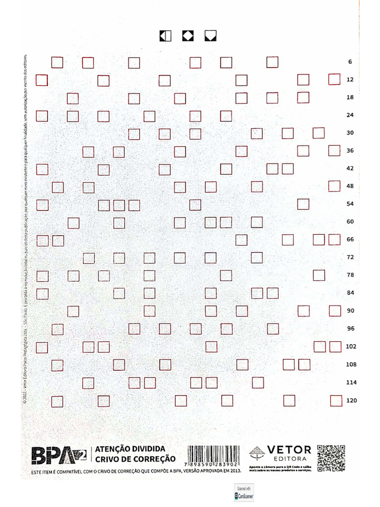 Crivo Correção Bpa-2 | PDF