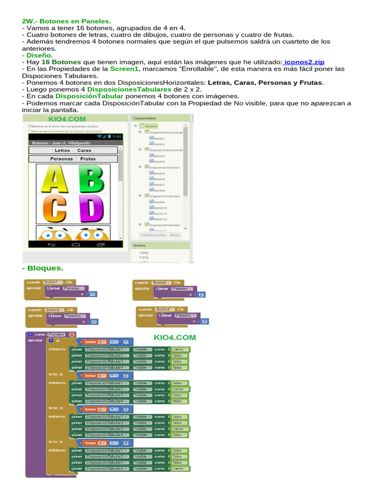 Manual de App Inventor: Botones y Diseño | PDF | Archivo de computadora ...