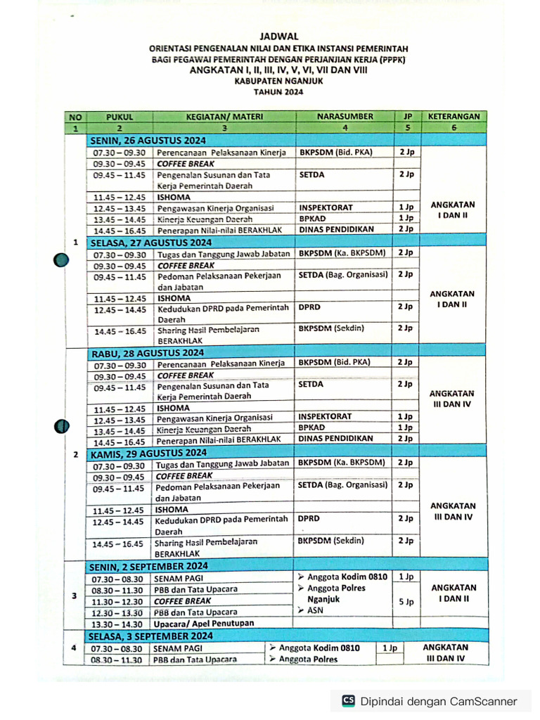 Jadwal | PDF