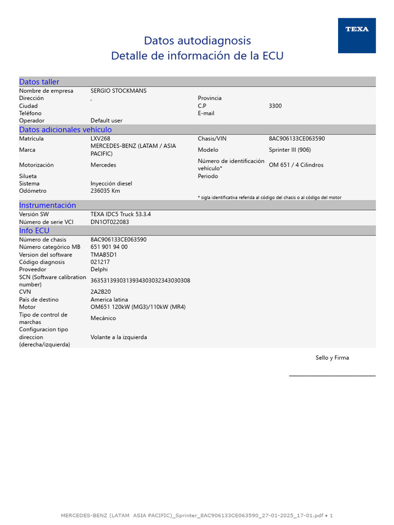 MERCEDES-BENZ (LATAM ASIA PACIFIC) - Sprinter - 8AC906133CE063590 - 27 ...