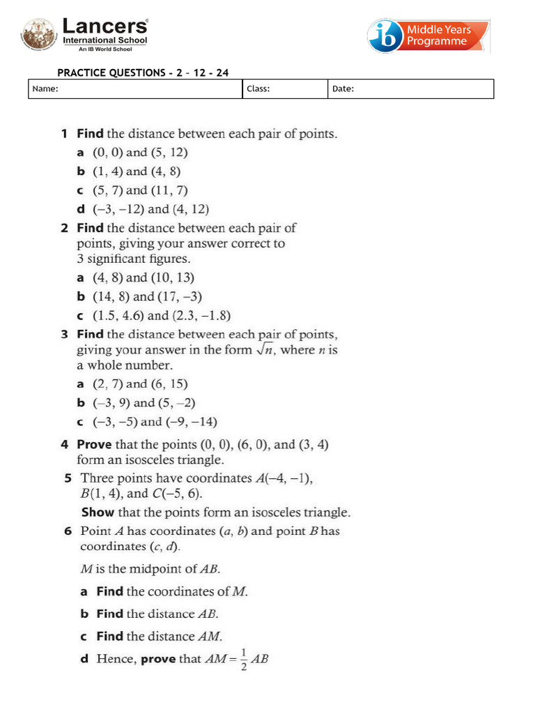 Practice Sheet 2 12 24 | PDF