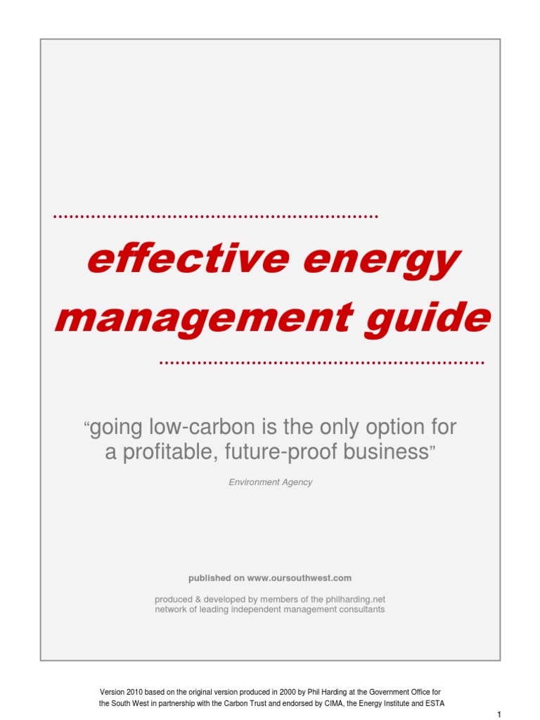 Effective Energy Management Guide | PDF | Efficient Energy Use | Low ...