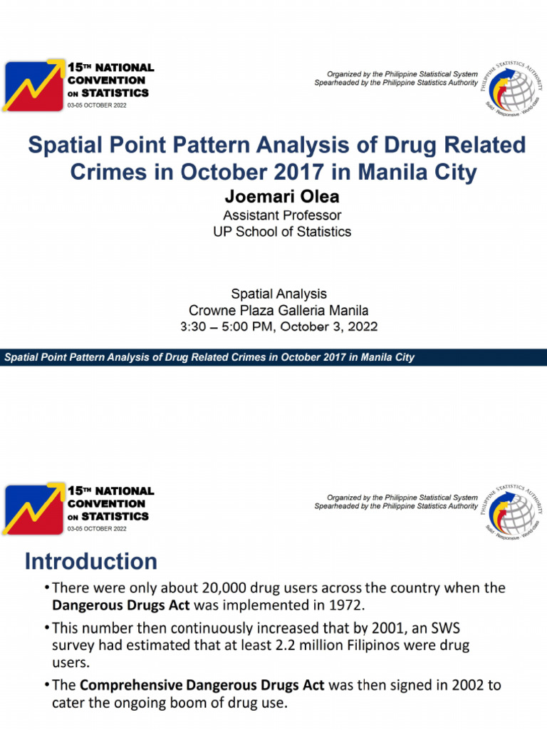 Spatial Point Pattern Analysis of Drug Related Crimes | PDF
