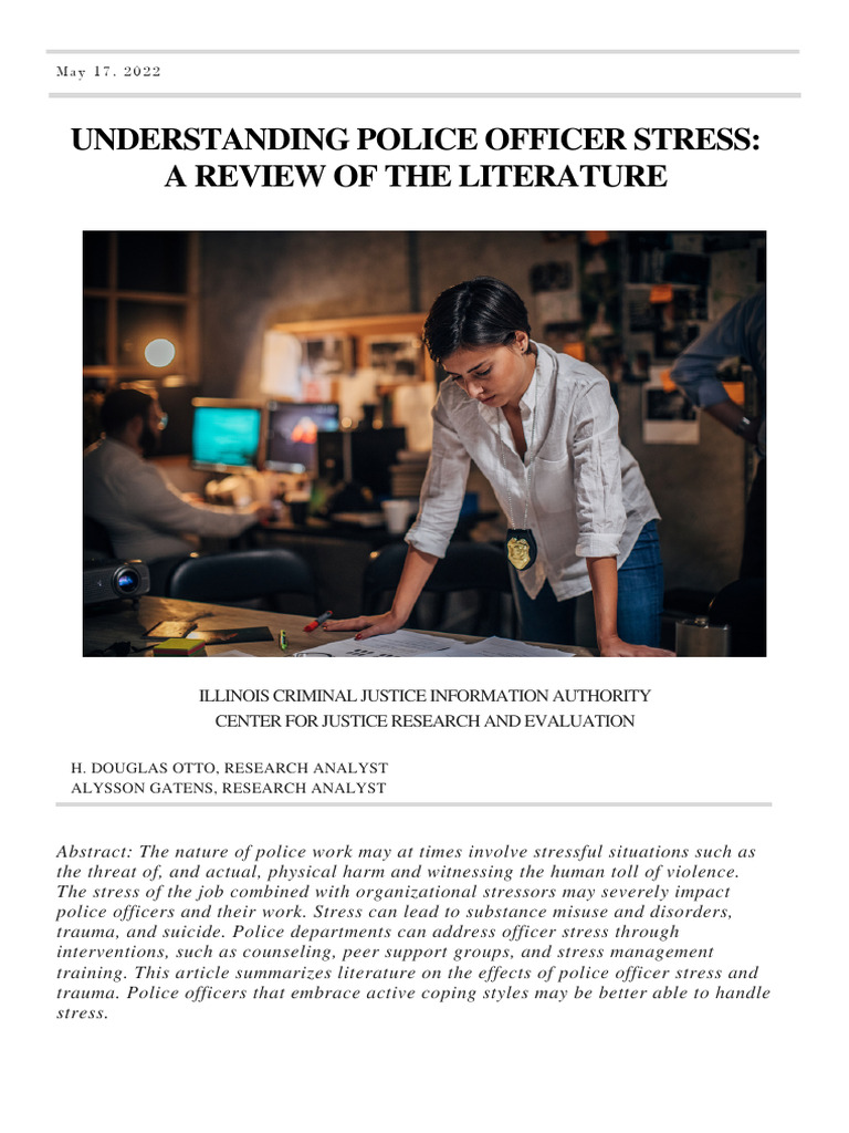 Understanding Police Stress FINAL-220523T17244145 | PDF | Psychological ...