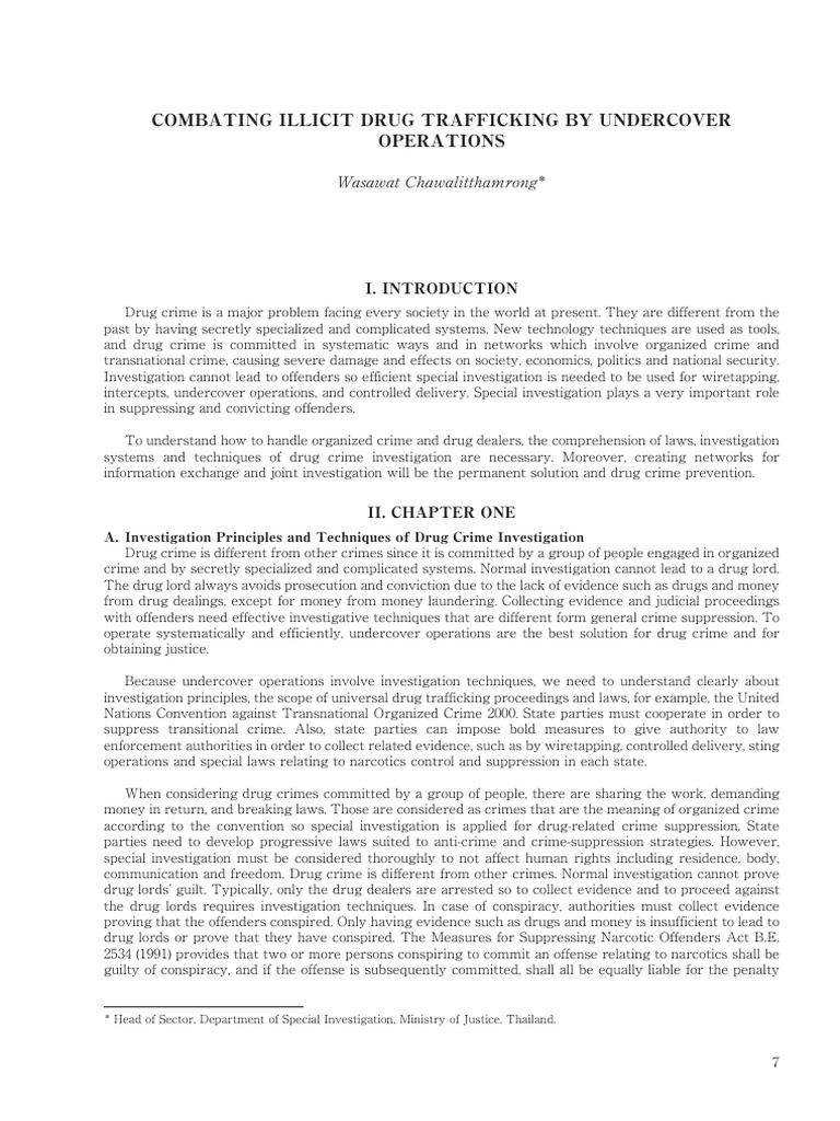 No106 6 VE Chawalitthamrong | PDF | Covert Operation | Illegal Drug Trade