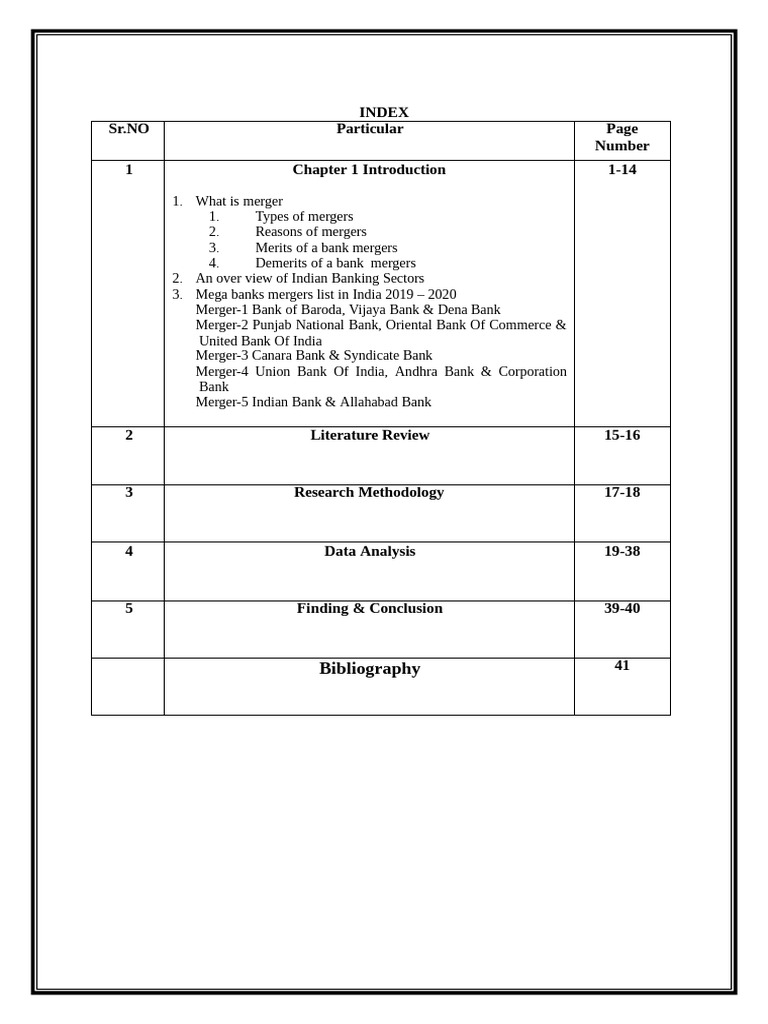 6 Sem Report Sample 1 (1) PPT | PDF | Mergers And Acquisitions | Banks