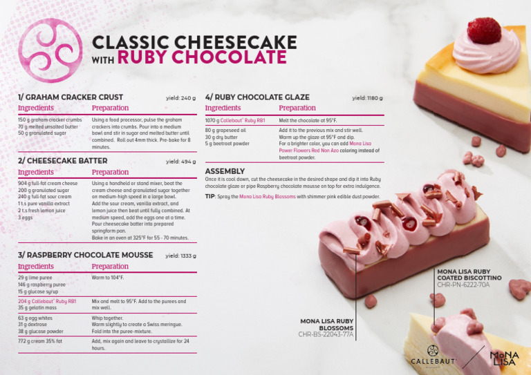 Ruby_RB1_Classic_cheese_cake_recipe_HR | PDF | Cheesecake | Foods